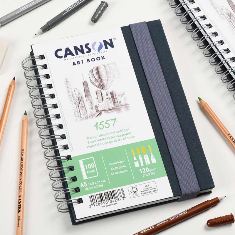 Carnet à dessin spirale Art Book 1557 - A5 120g/m² - Canson